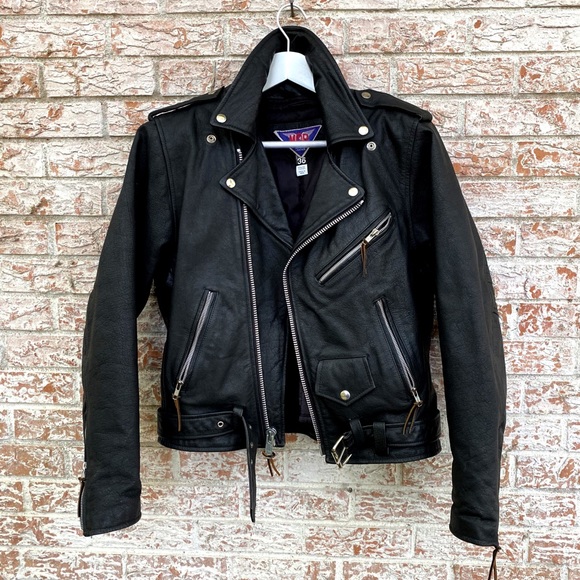 MOB Jackets & Coats | Mobheavy Leather Vintage Perfecto Biker Jacket ...